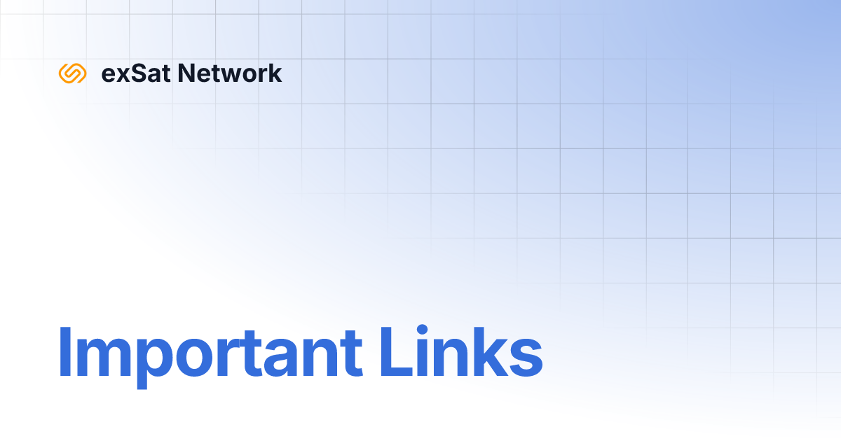 Important Links | exSat Network