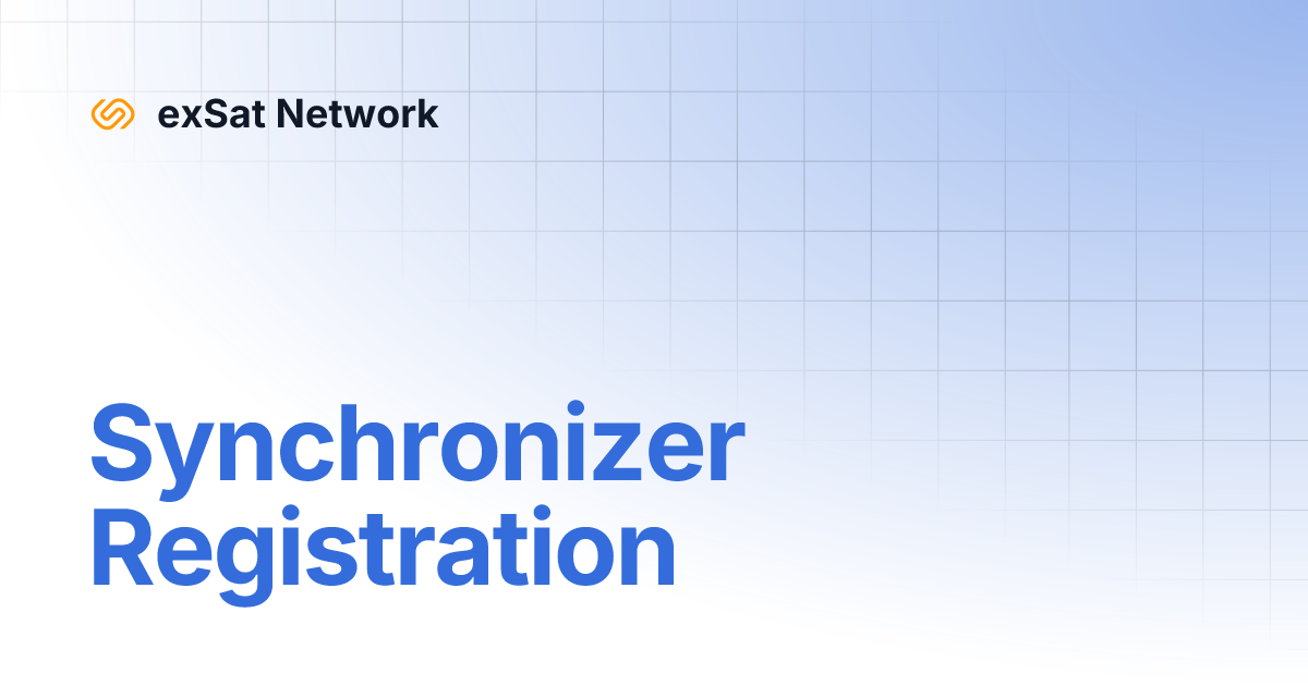 Synchronizer Registration | exSat Network