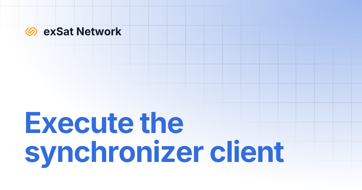 Execute the synchronizer client | exSat Network